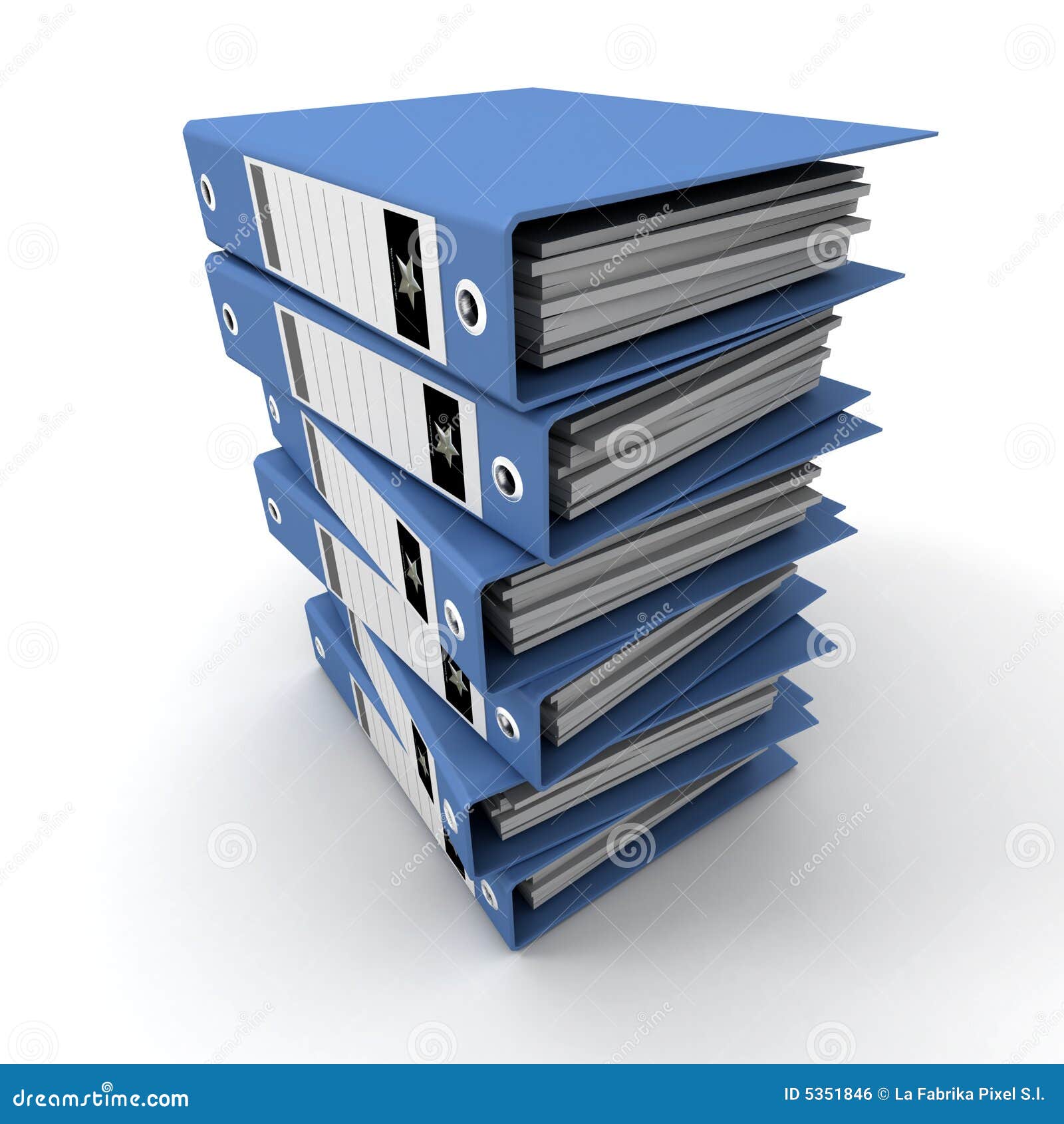 Stack of blue ring binders stock illustration. Illustration of filing ...