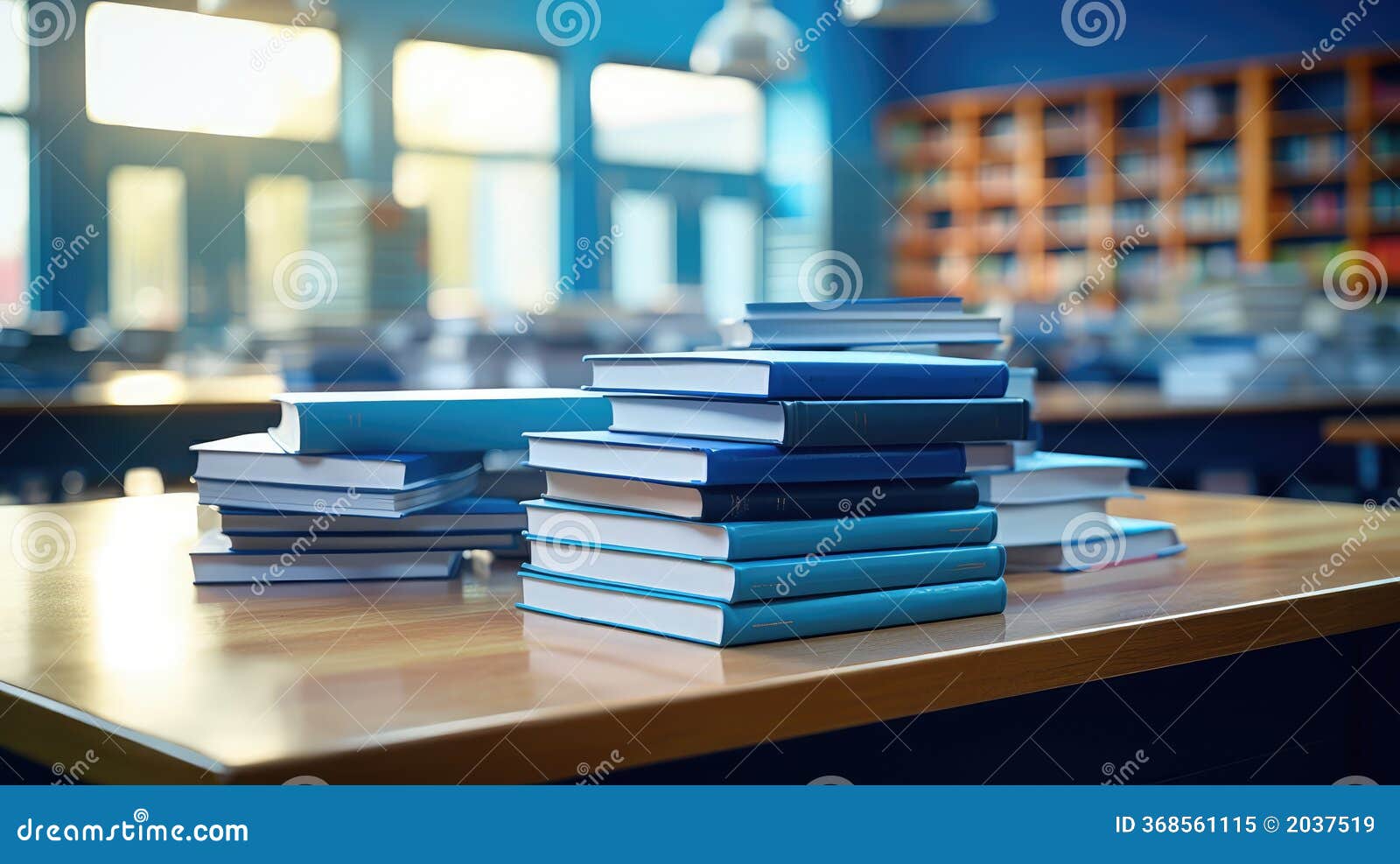 Stack Blue School Background Royalty-Free Illustration | CartoonDealer ...