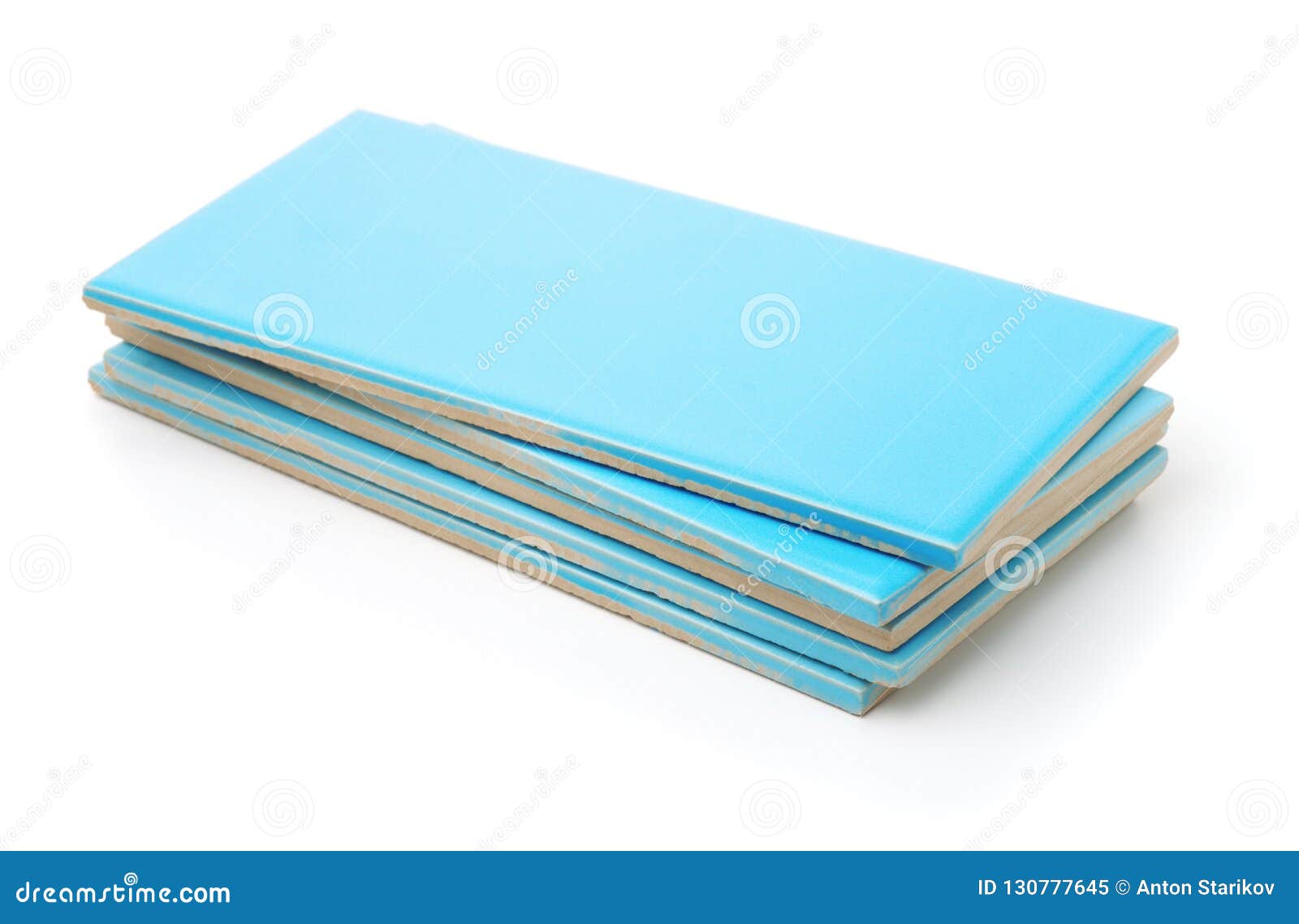 Stack of Blue Wall Ceramic Tiles Stock Image - Image of home ...