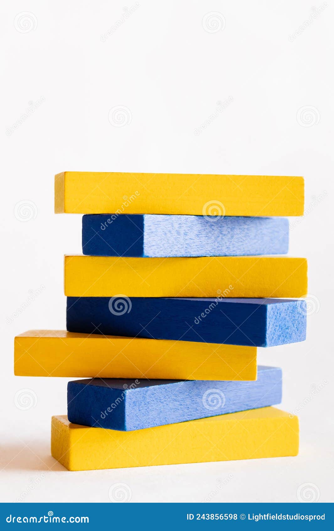 Stack of Blue and Yellow Blocks Stock Photo - Image of quadrilaterals ...