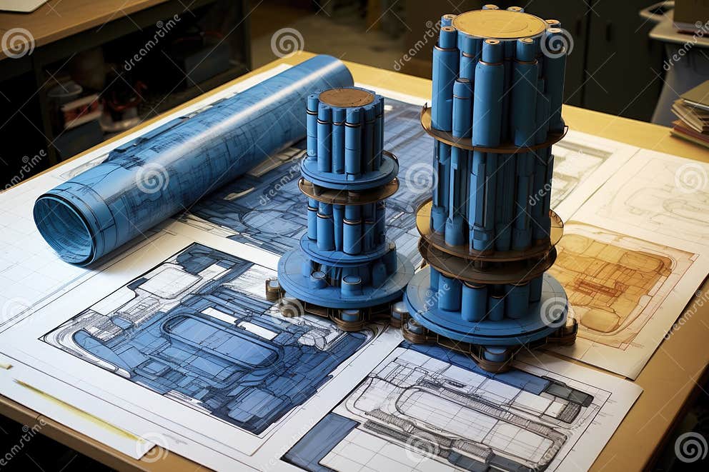 Stack of Blueprints for Nuclear Battery Design Stock Photo - Image of ...