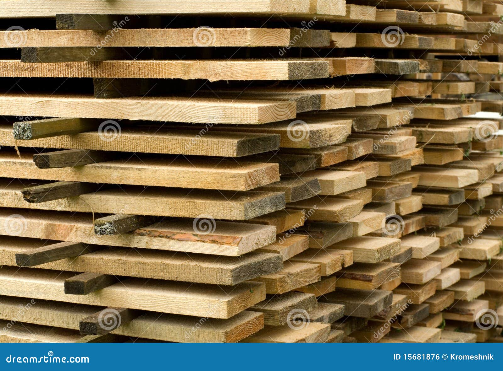 Stack of boards. stock photo. Image of warehouse, detail - 15681876