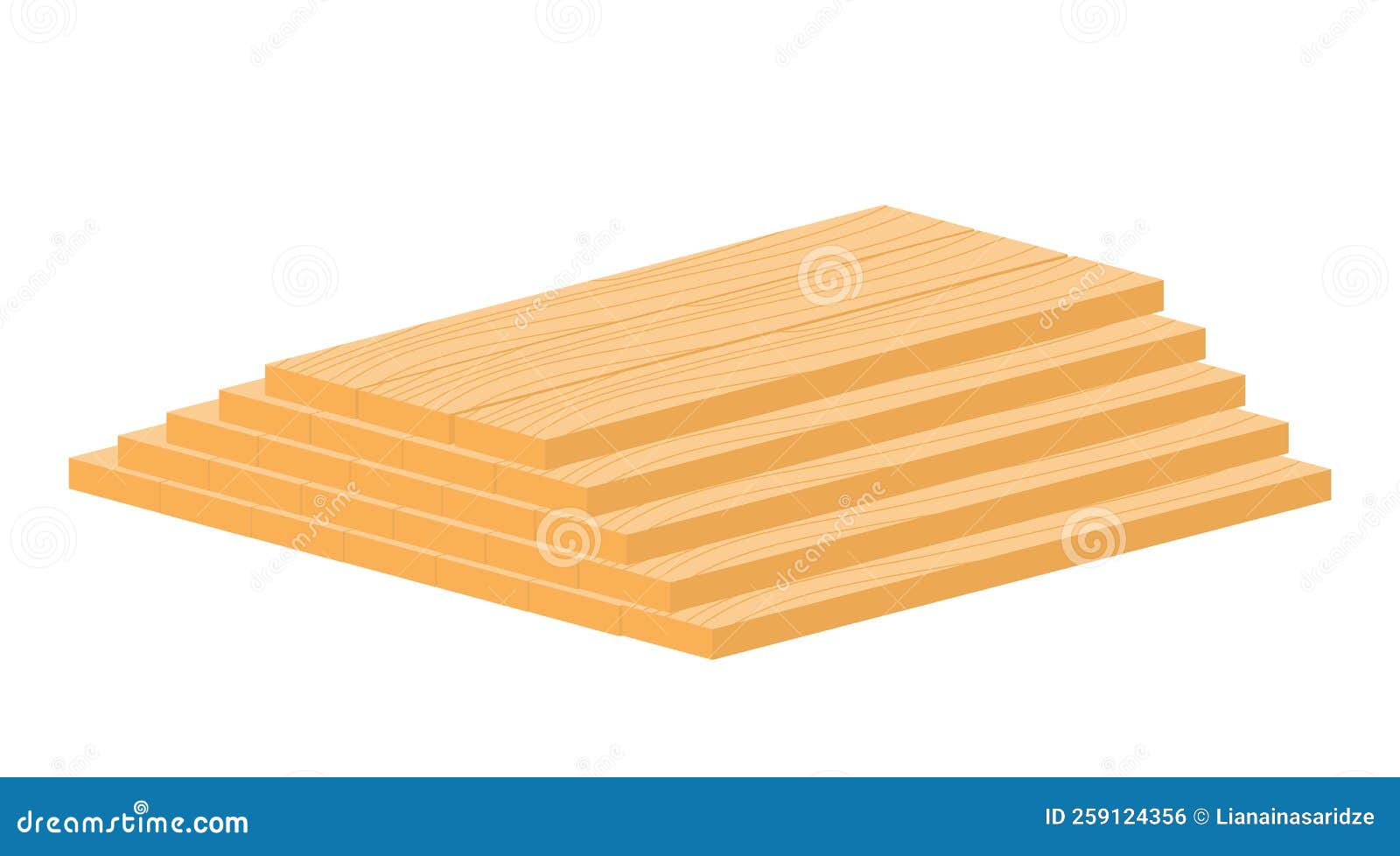 Stack of boards icon stock vector. Illustration of construction - 259124356
