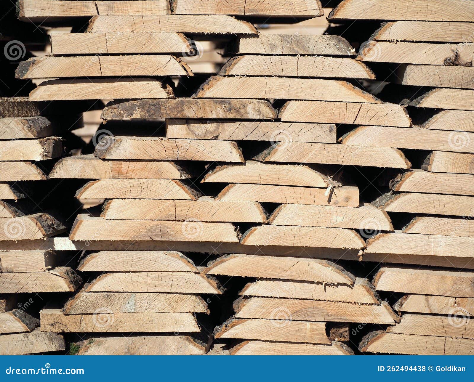 Stack of Boards at the Sawmill Close-up Stock Photo - Image of building ...