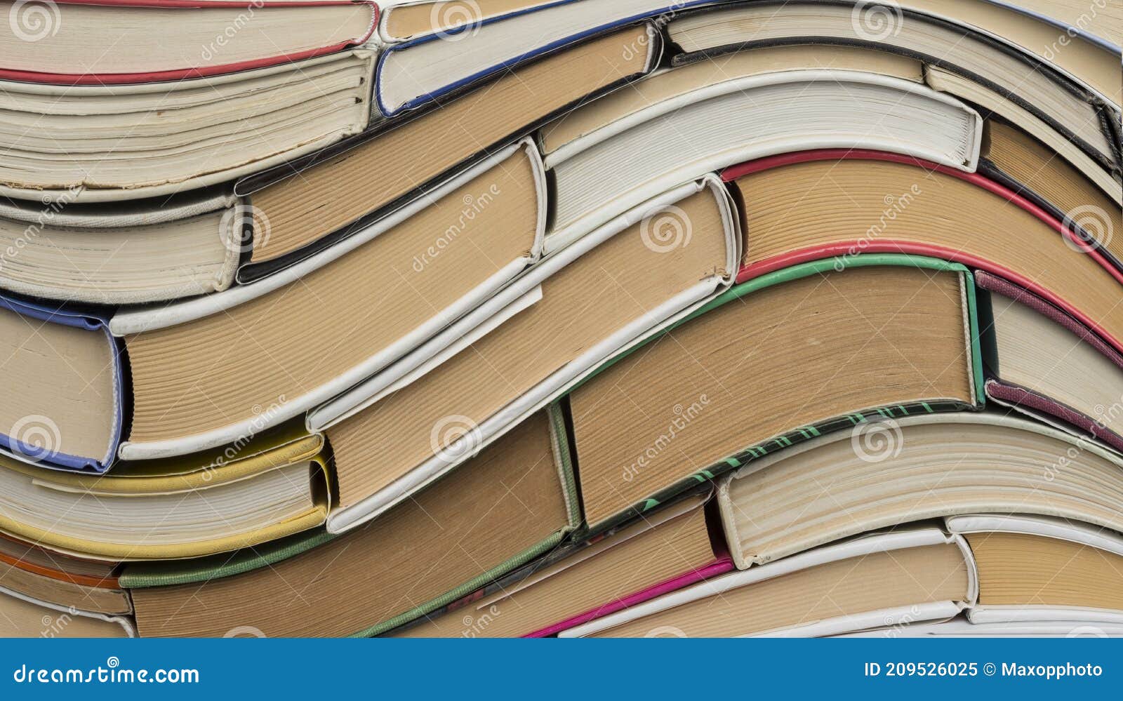 Stack of Book Background. Wall from Books Stock Image - Image of shelf ...