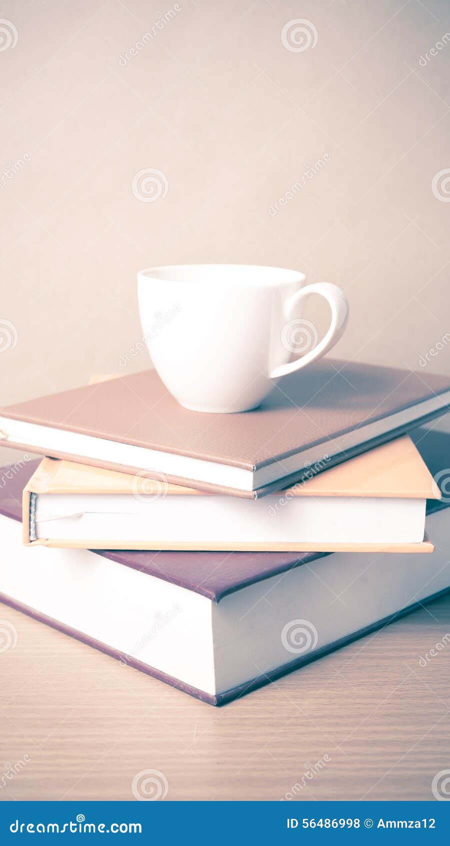 Stack of Book with Coffee Cup Stock Photo - Image of books, shape: 56486998