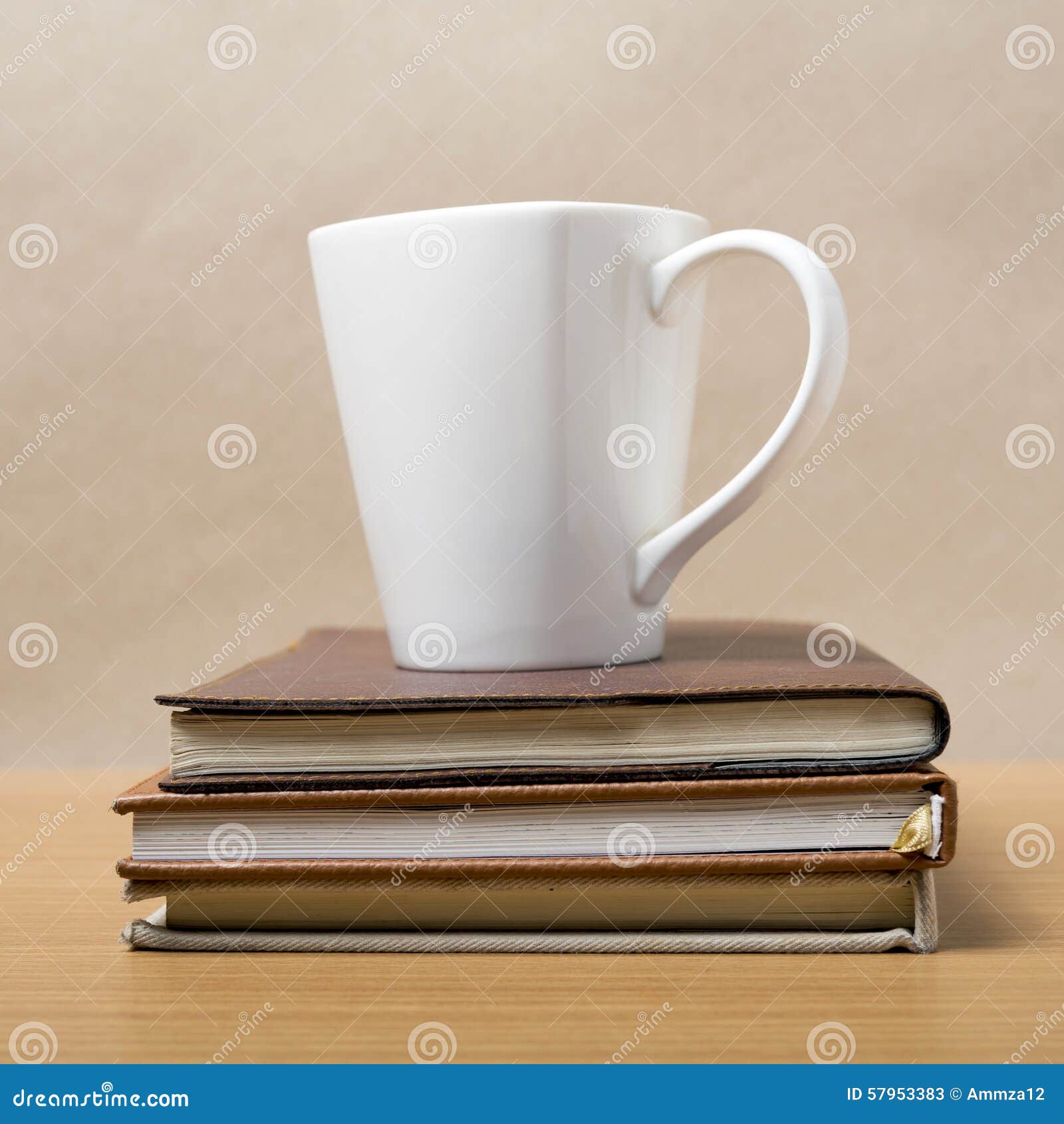 Stack of Book with Coffee Mug Stock Image - Image of paper, learning ...