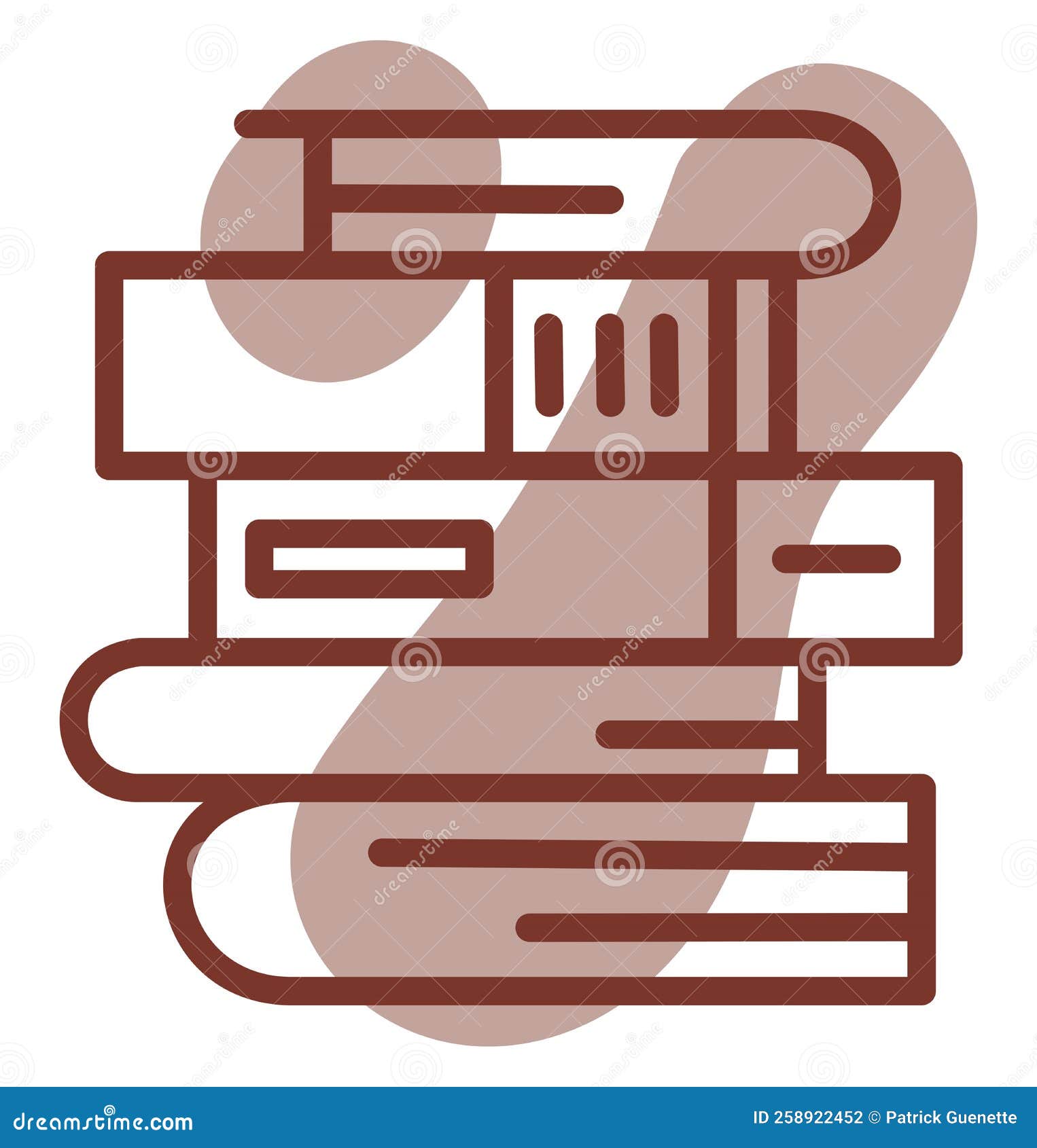 Stack of book, icon stock vector. Illustration of information - 258922452