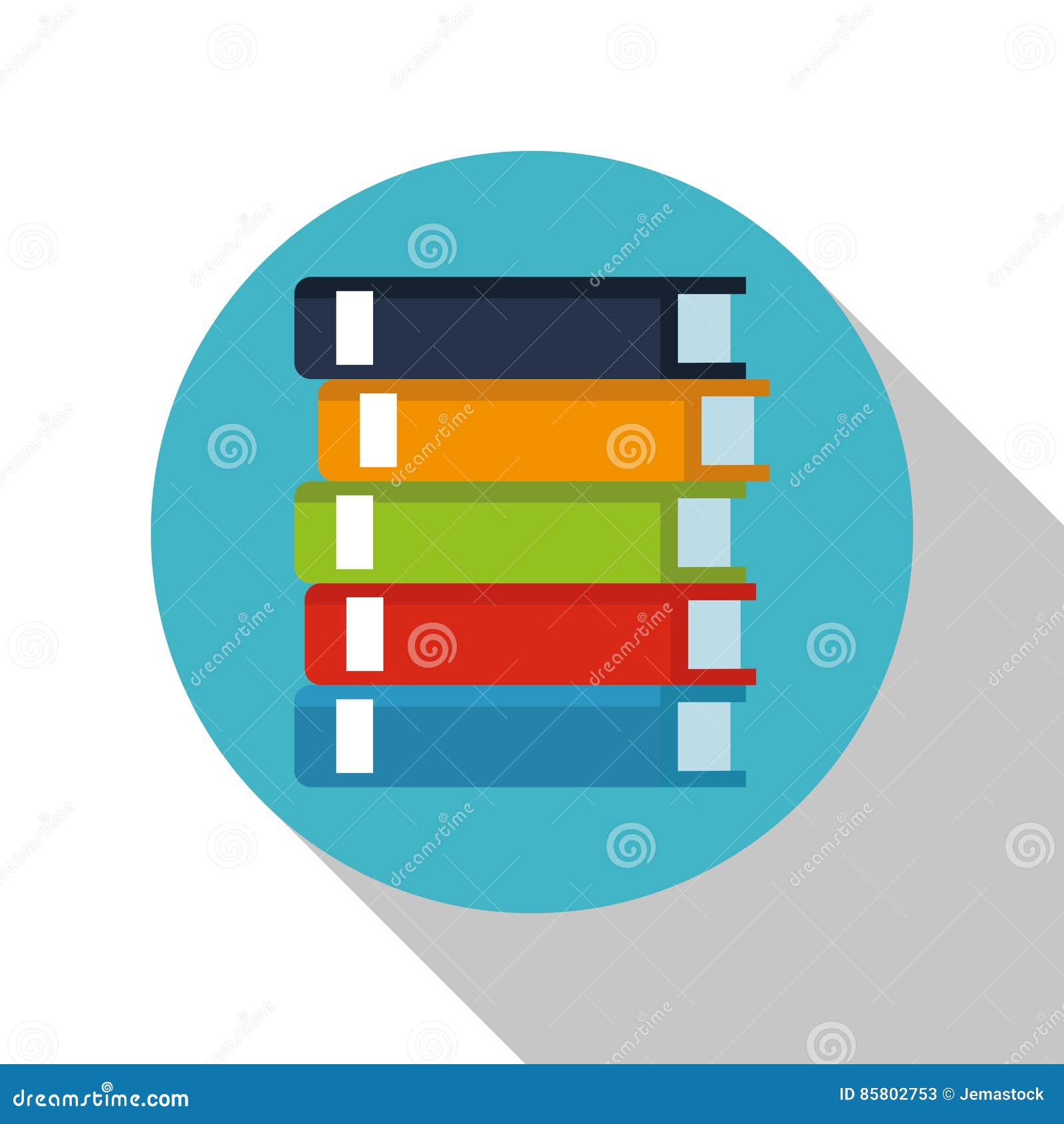 Stack Book Library Office Elements Stock Vector - Illustration of ...