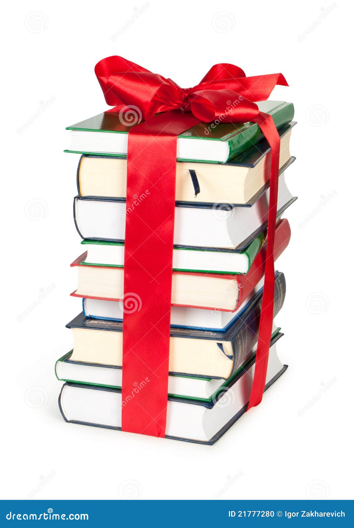 Stack of book with ribbon stock photo. Image of blank - 21777280