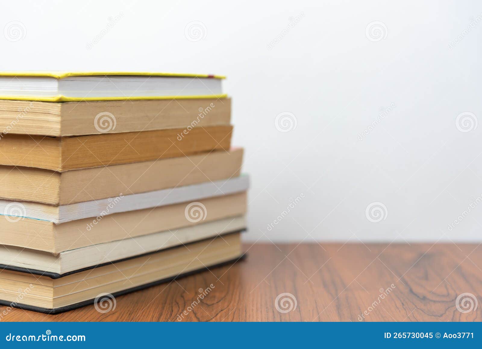 Stack Book on White Background. Education Back To School Concept Stock ...
