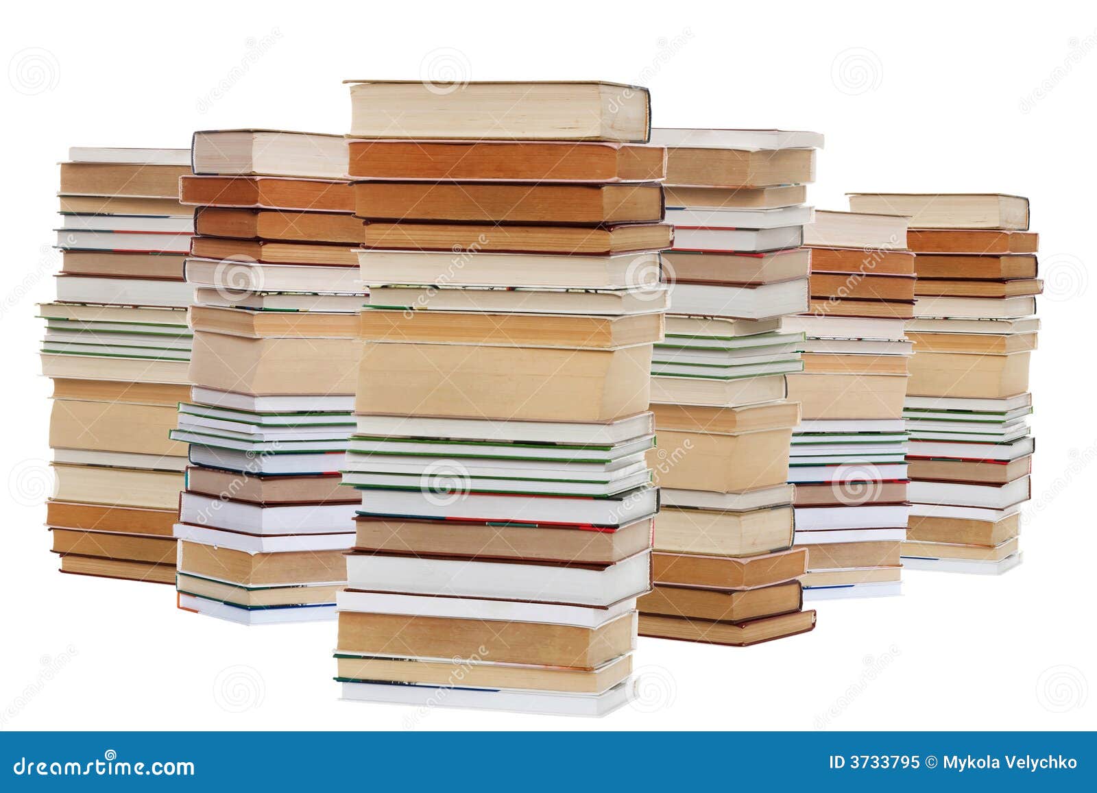 Stack of books stock image. Image of curiosity, isolated - 3733795