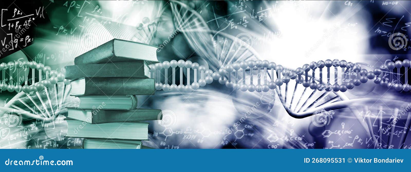 Stack of Books Against the Background of an Abstract 3d-image of ...