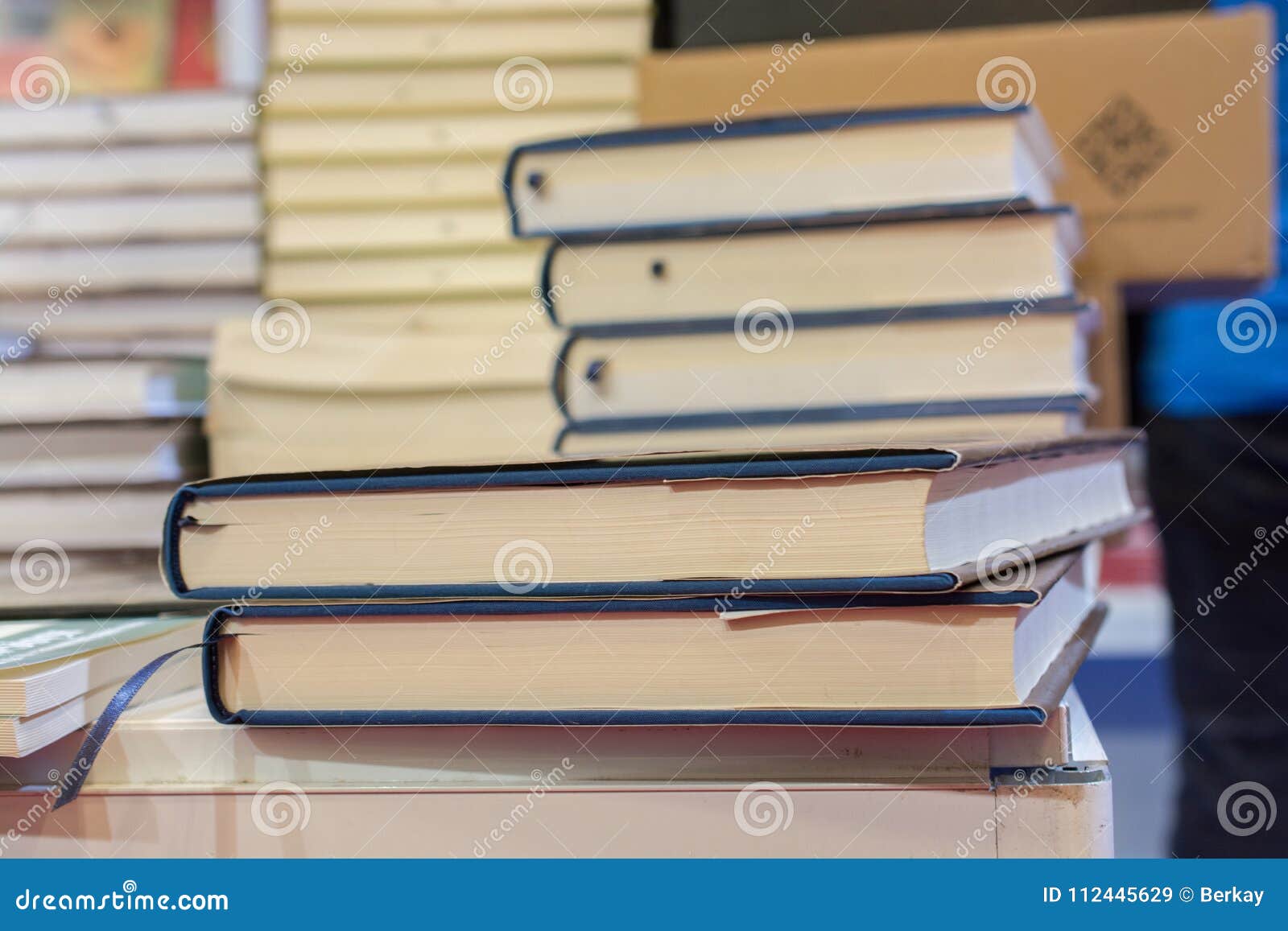 Stack of Books As Education and Business Concept Stock Image - Image of ...