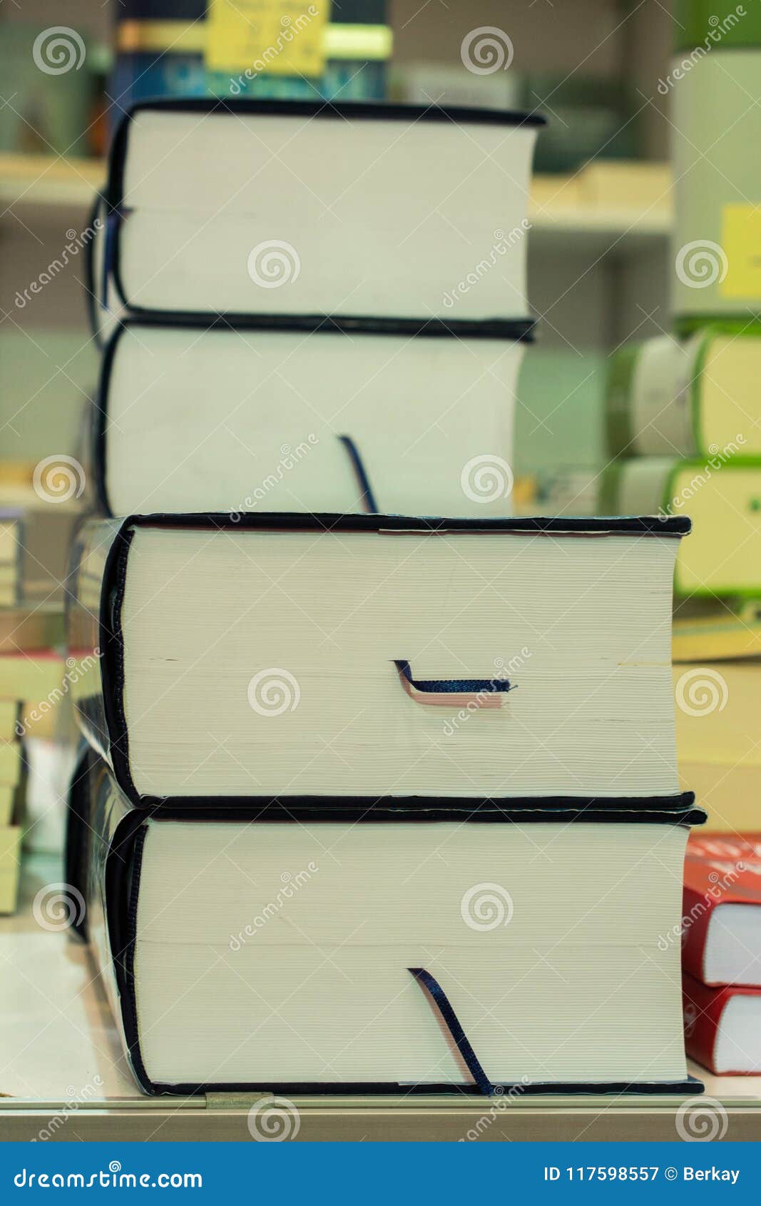 Stack of Books As Education and Business Concept Stock Image - Image of ...