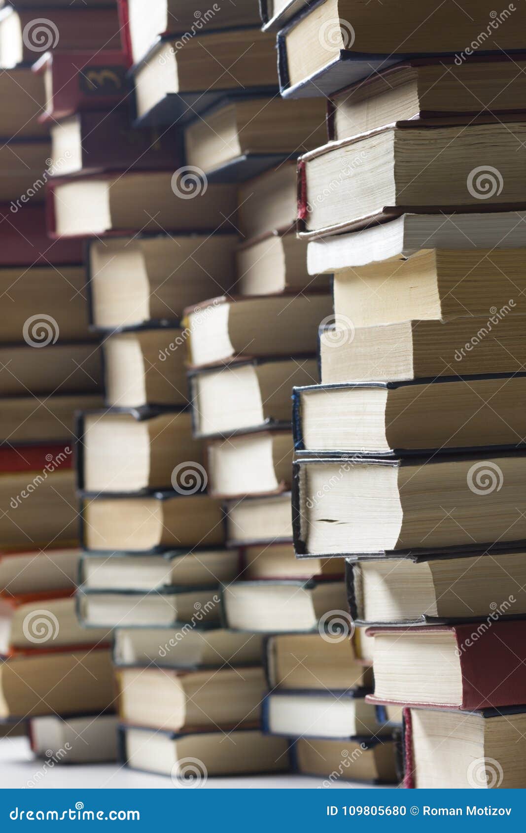 Stack of Books Background. Many Books Piles. Stock Photo - Image of ...