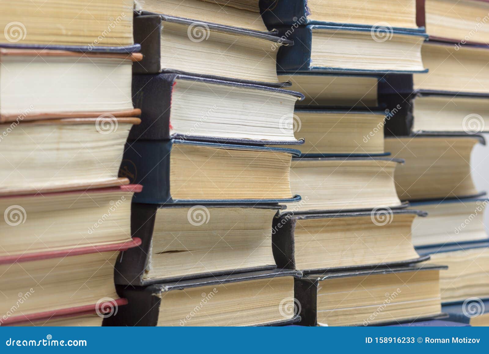 Stack of Books Background. Many Books Piles. Stock Image - Image of ...
