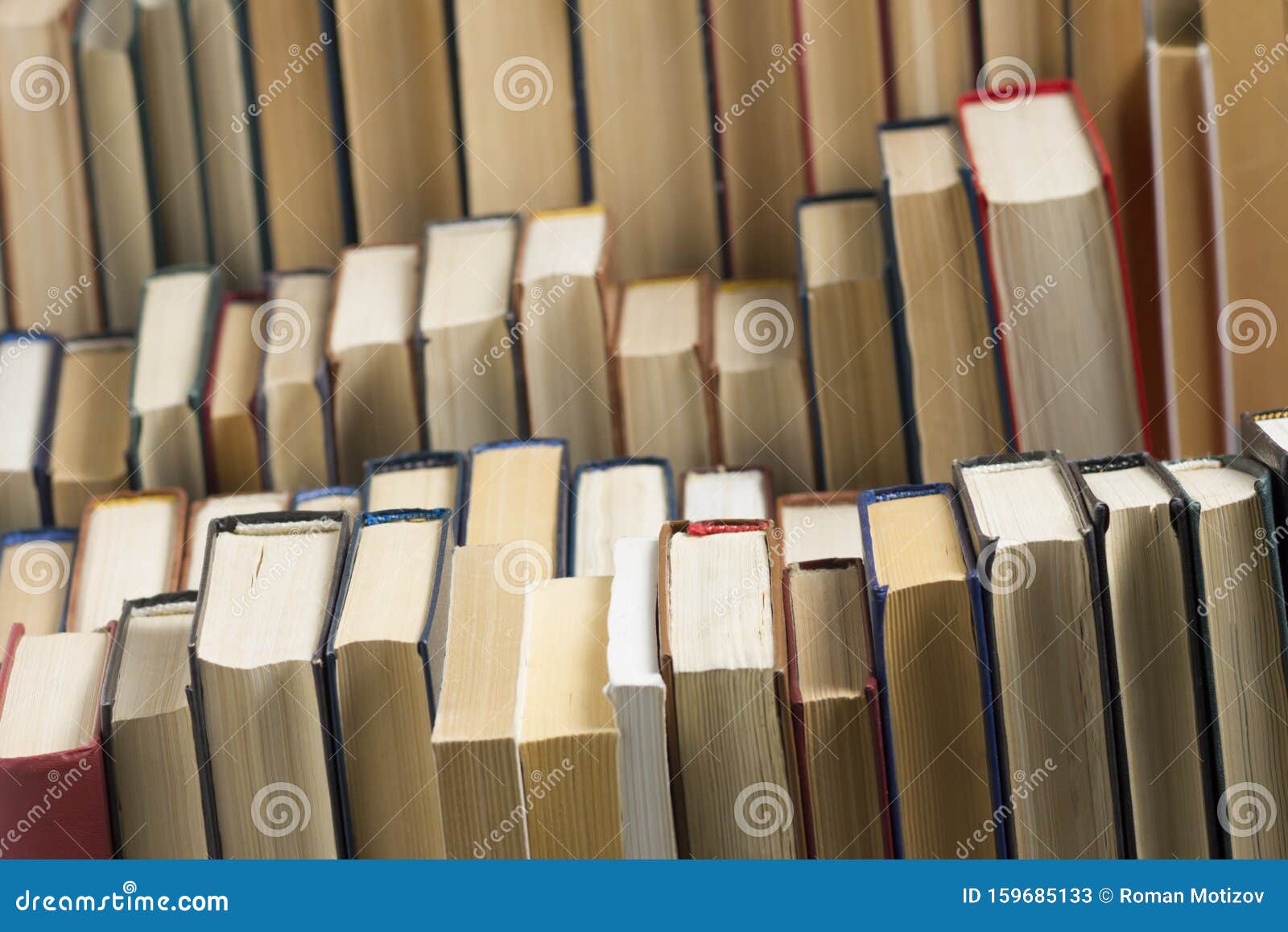 Stack of Books Background. Many Books Piles. Stock Image - Image of ...