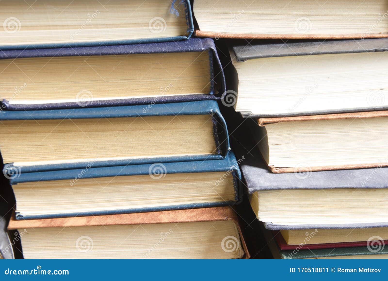 Stack of Books Background. Many Books Piles. Stock Image - Image of ...