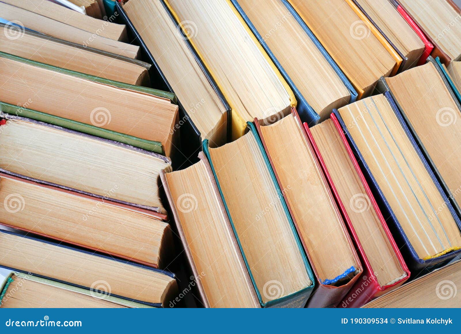 Stack of books background stock photo. Image of school - 190309534