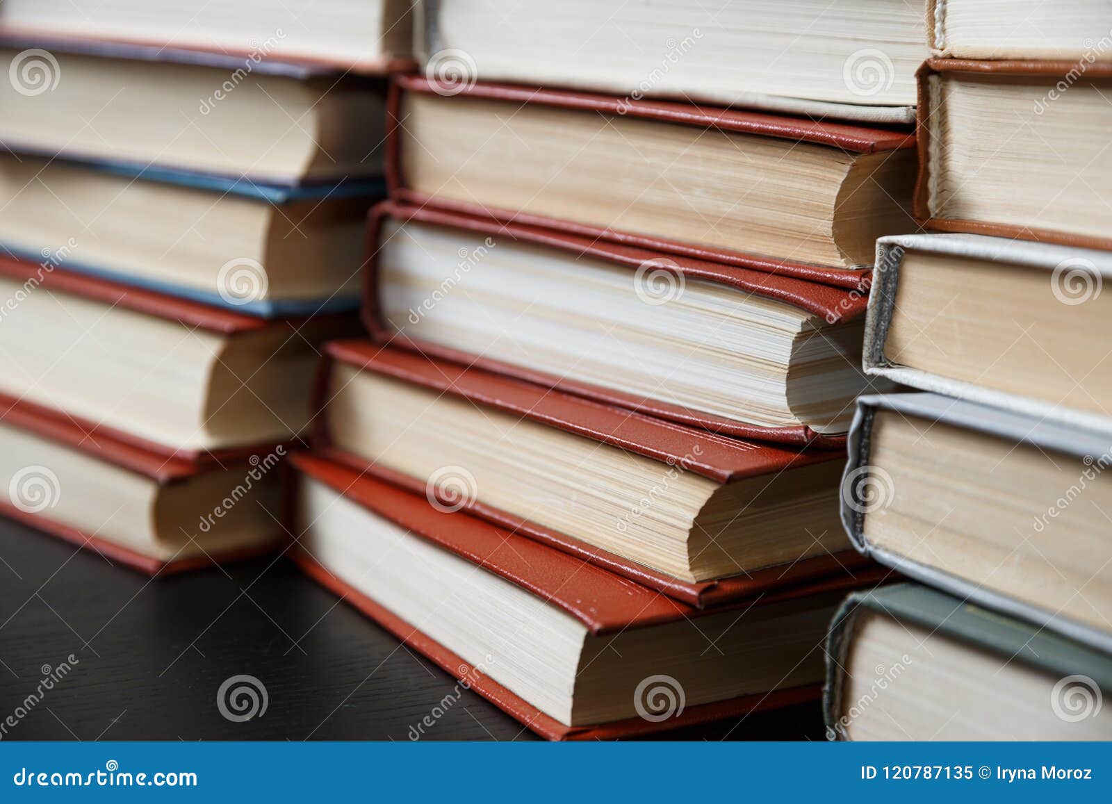 Stack of Books Background. Many Books Stock Image - Image of learn ...