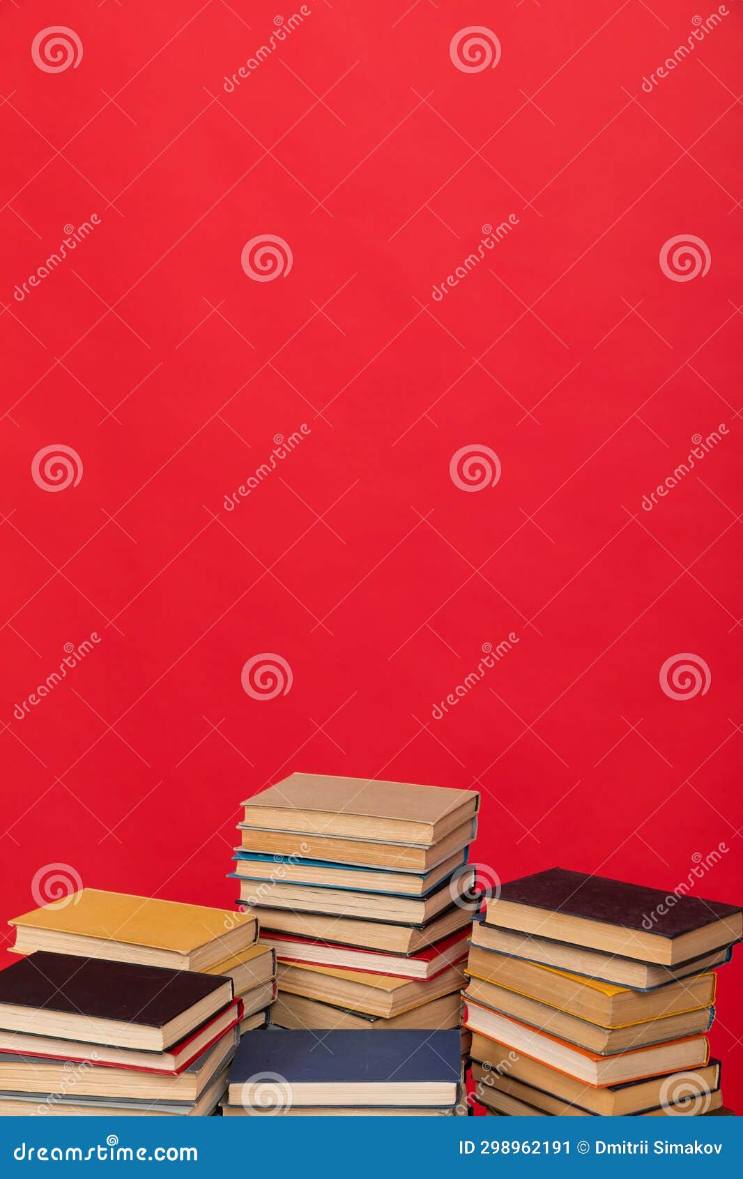Stack of Books Background. Many Books Piles. Stock Image - Image of ...