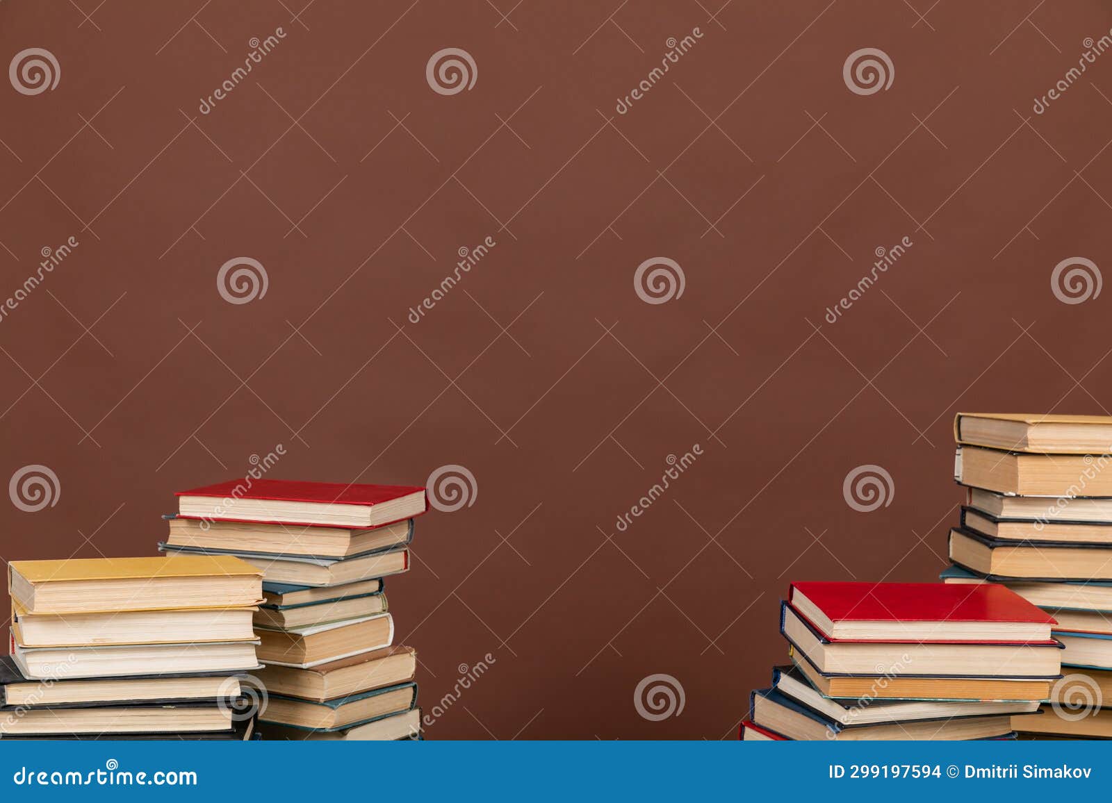 Stack of Books Background. Many Books Piles. Stock Photo - Image of ...
