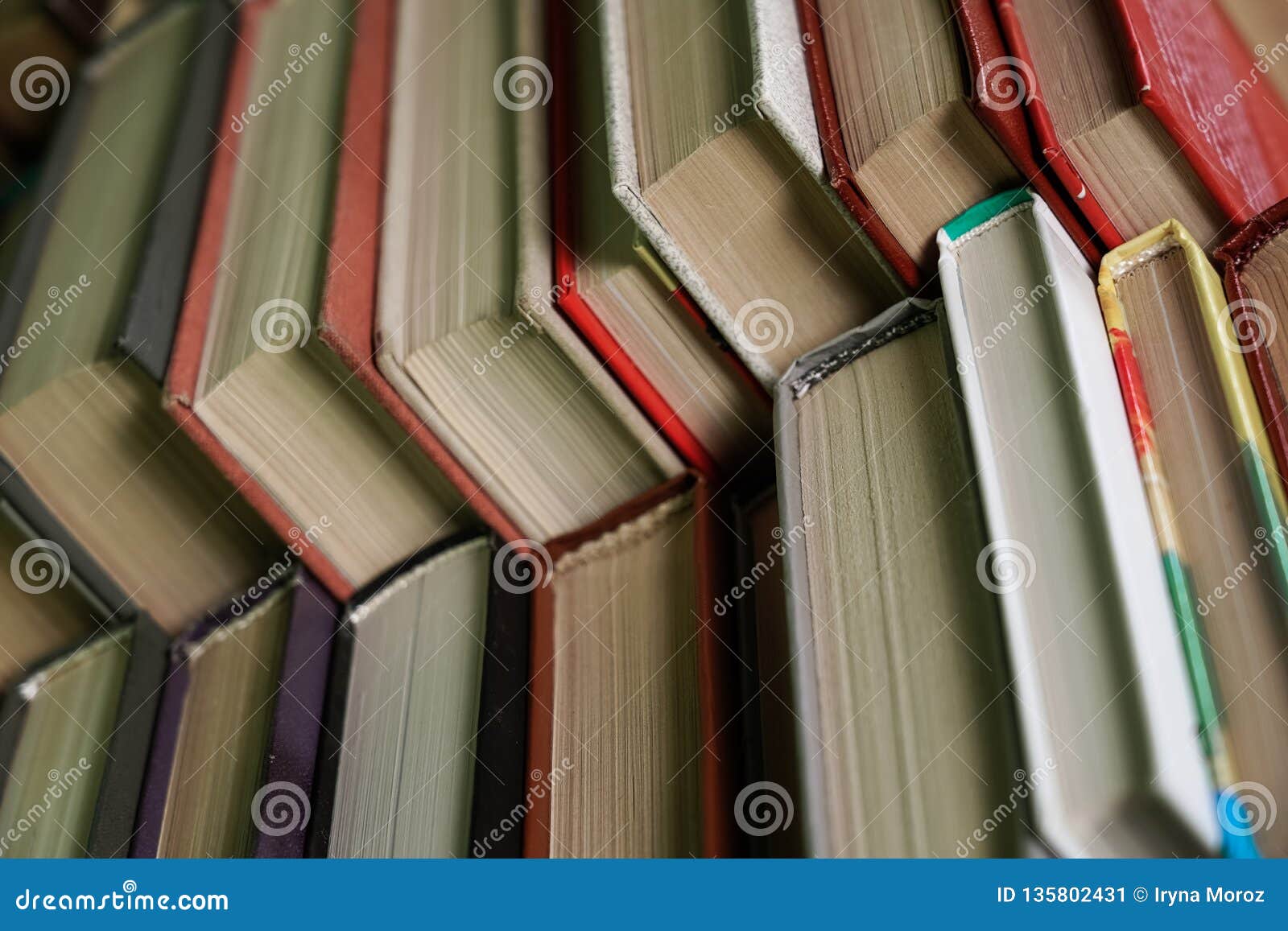 Stack of Books Background. Many Books Piles Stock Image - Image of ...