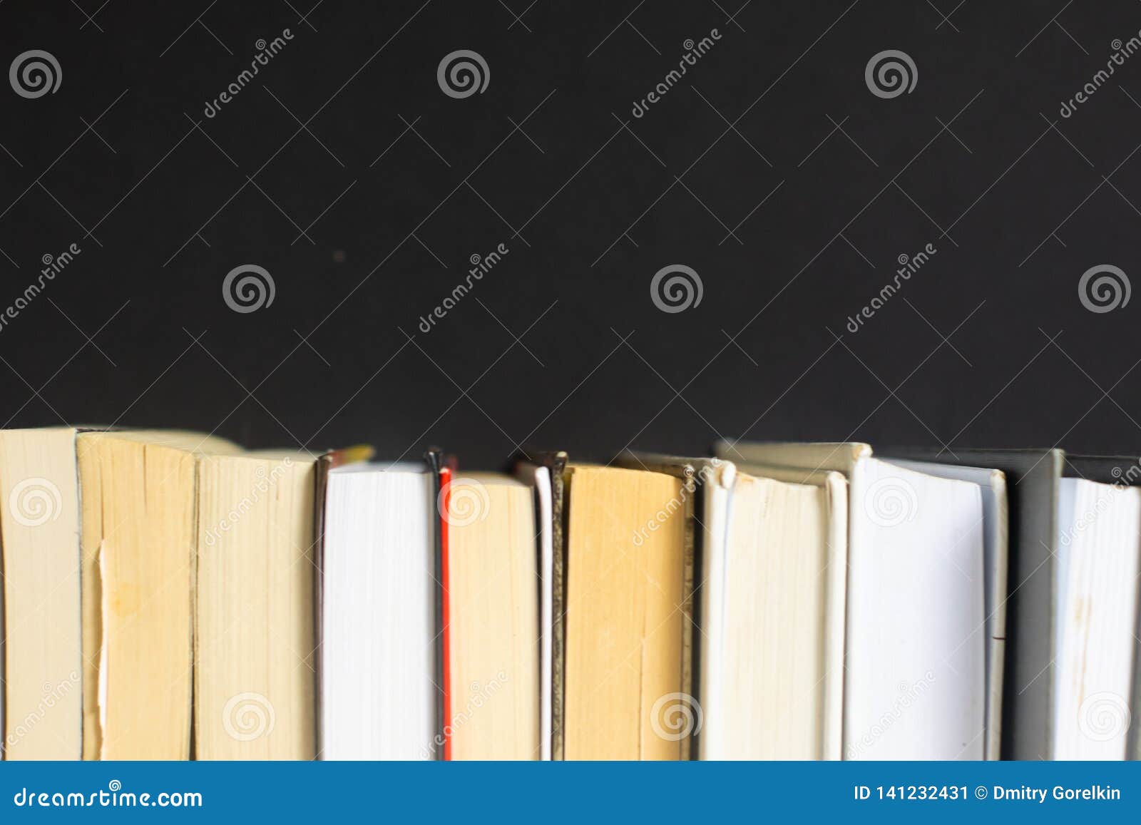 Stack of Books on Black Background Stock Image - Image of books, book ...