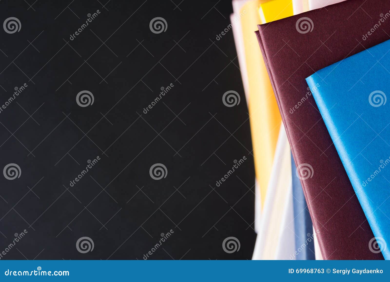 Stack of Books on Black Background Stock Image - Image of classics ...