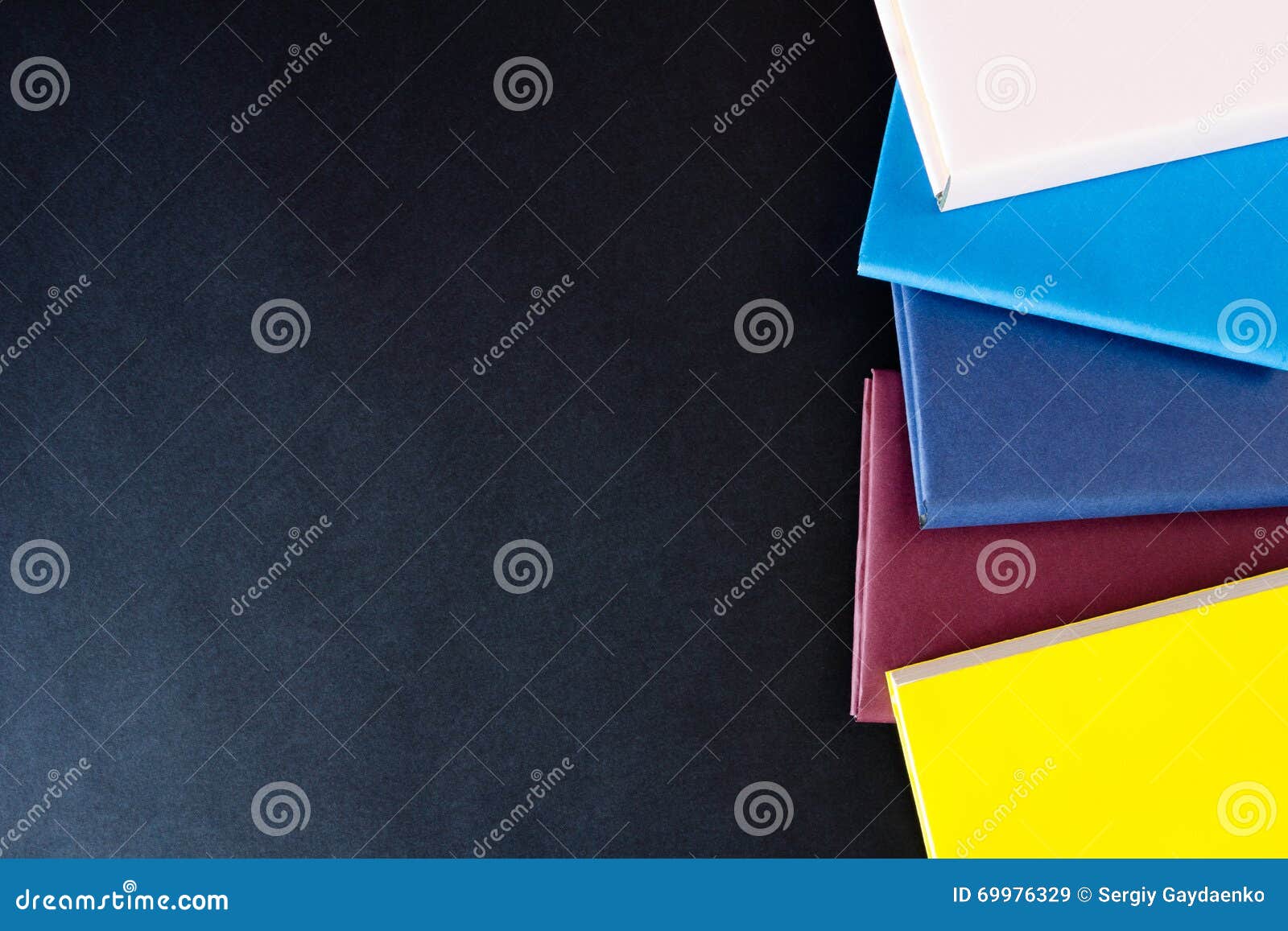 Stack of Books on Black Background Stock Image - Image of pages ...
