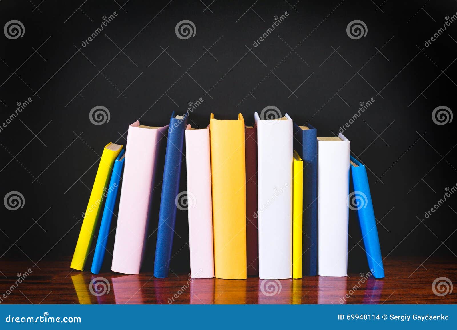 Stack of Books on Black Background Stock Photo - Image of pages, cover ...