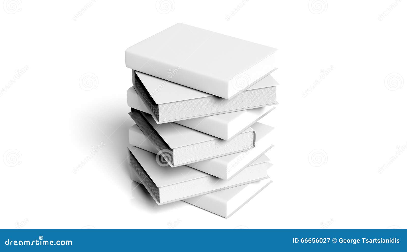 Stack of Books with Blank Hardcover Stock Illustration - Illustration ...