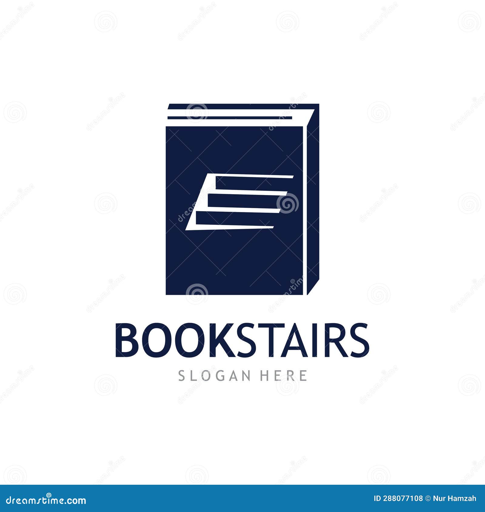 Stack of Books or Book Stairs Logo Template Stock Vector - Illustration ...