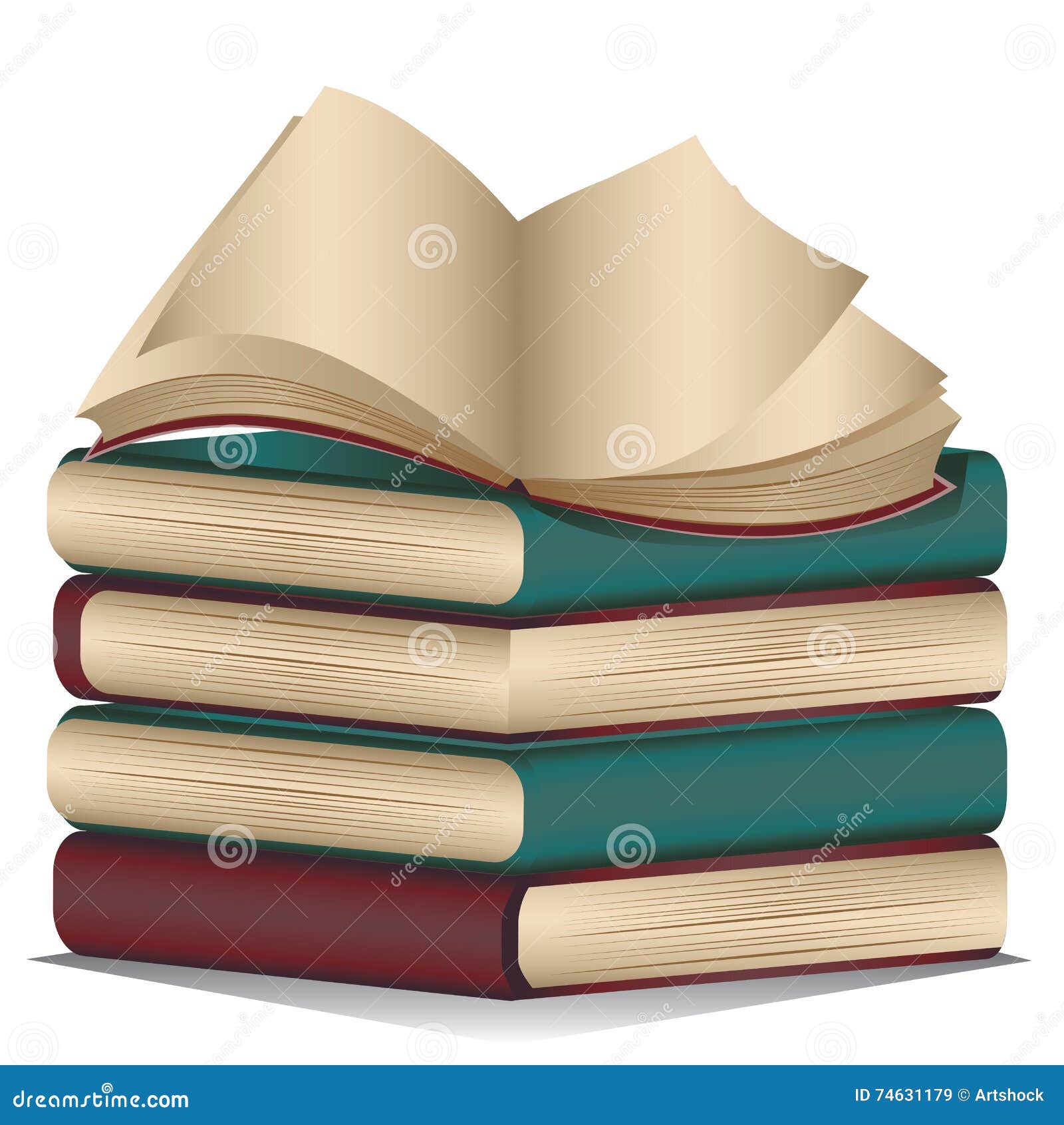 Stack of Books stock vector. Illustration of university - 74631179