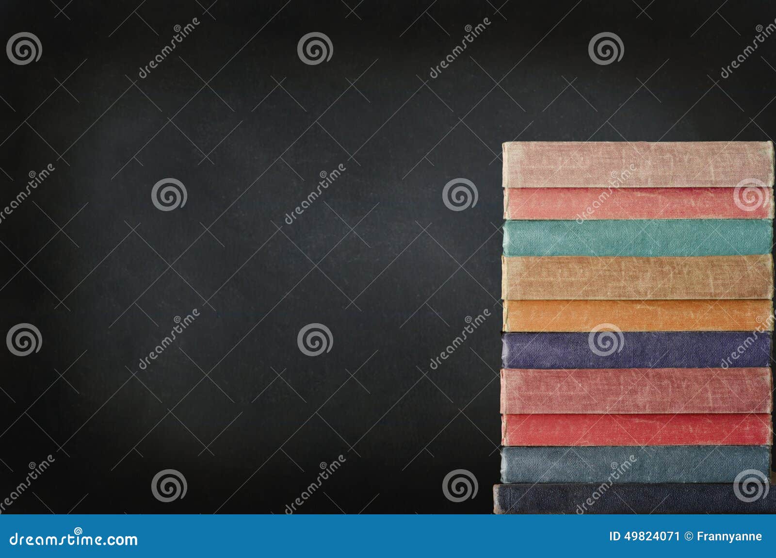 Stack of Books with Chalkboard Stock Image - Image of education ...