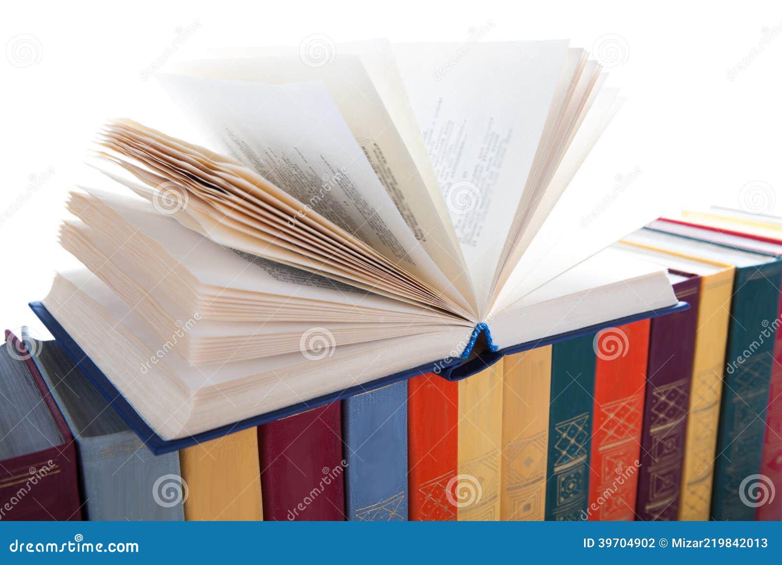 Stack of books closeup stock photo. Image of institution - 39704902