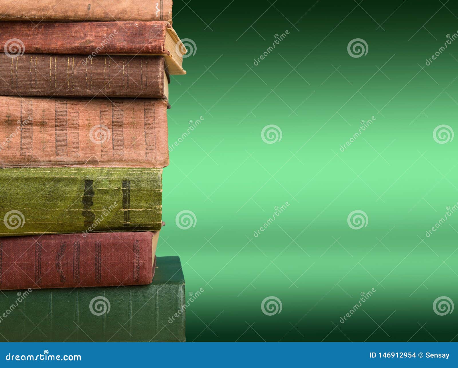 Stack of Books on the Color Gradient Background, Space for Text Stock ...