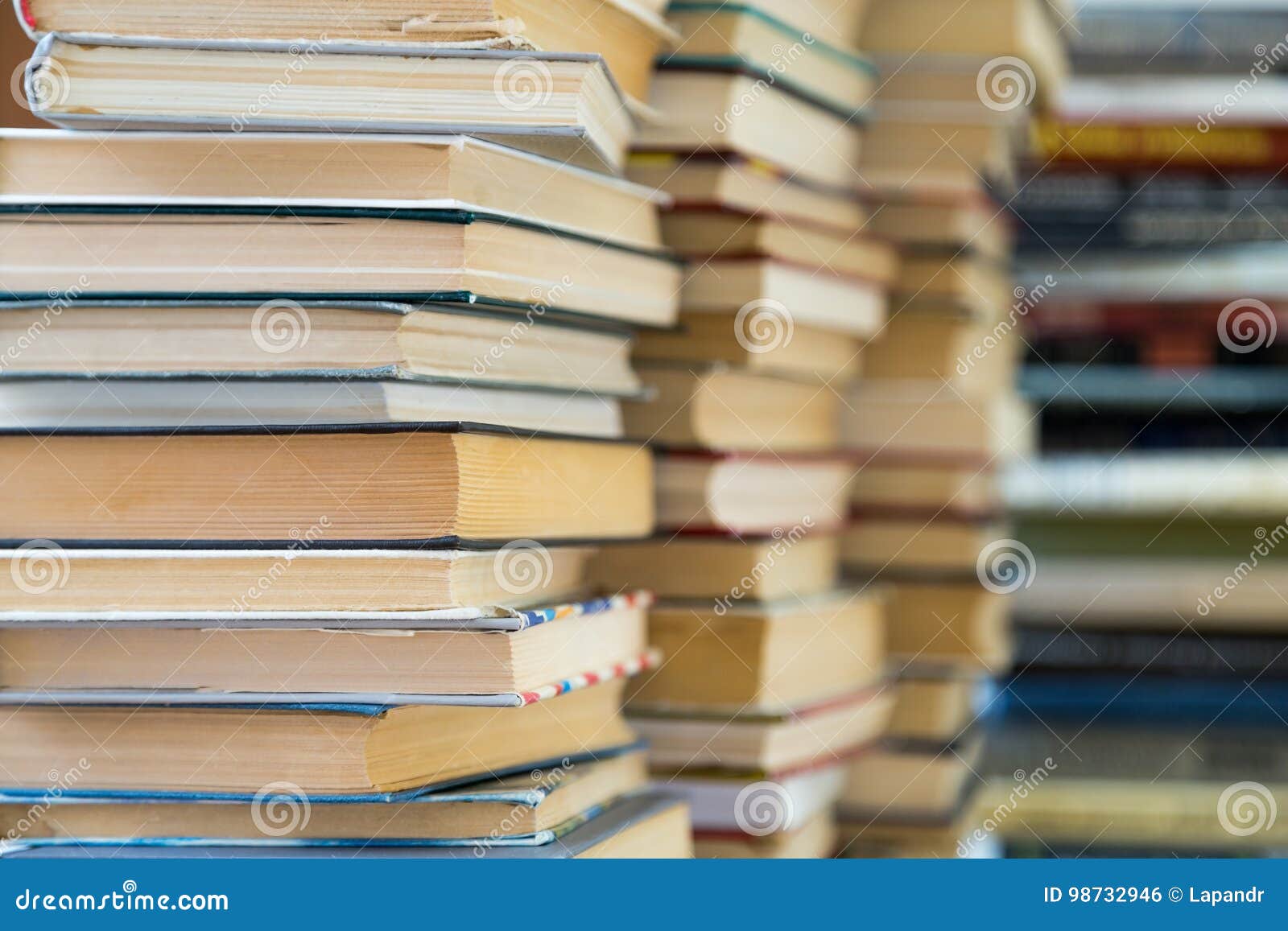 A Stack of Books with Colorful Covers. the Library or Bookstore. Books ...