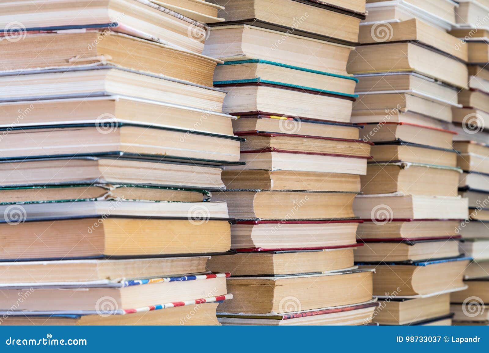 A Stack of Books with Colorful Covers. the Library or Bookstore. Books ...