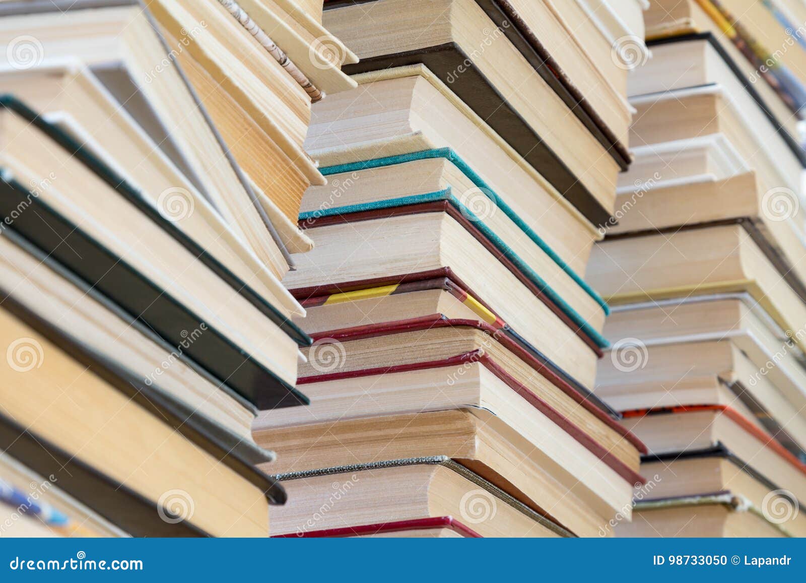 A Stack of Books with Colorful Covers. the Library or Bookstore. Books ...