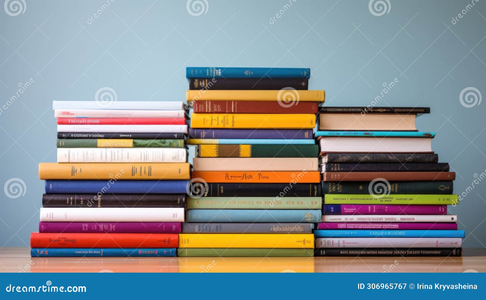 A Stack of Books with Colorful Spines, Representing a Variety of ...