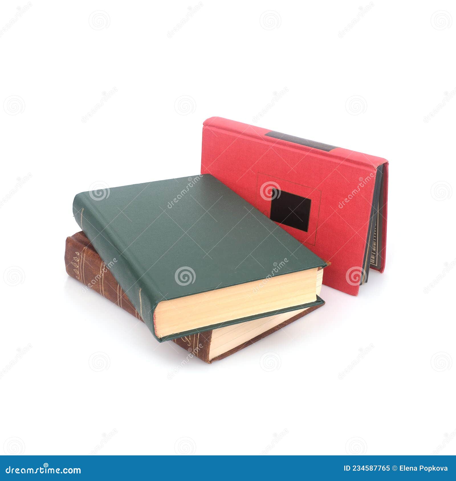 Stack of Books in Colour Covers Isolated on a White Background Stock ...