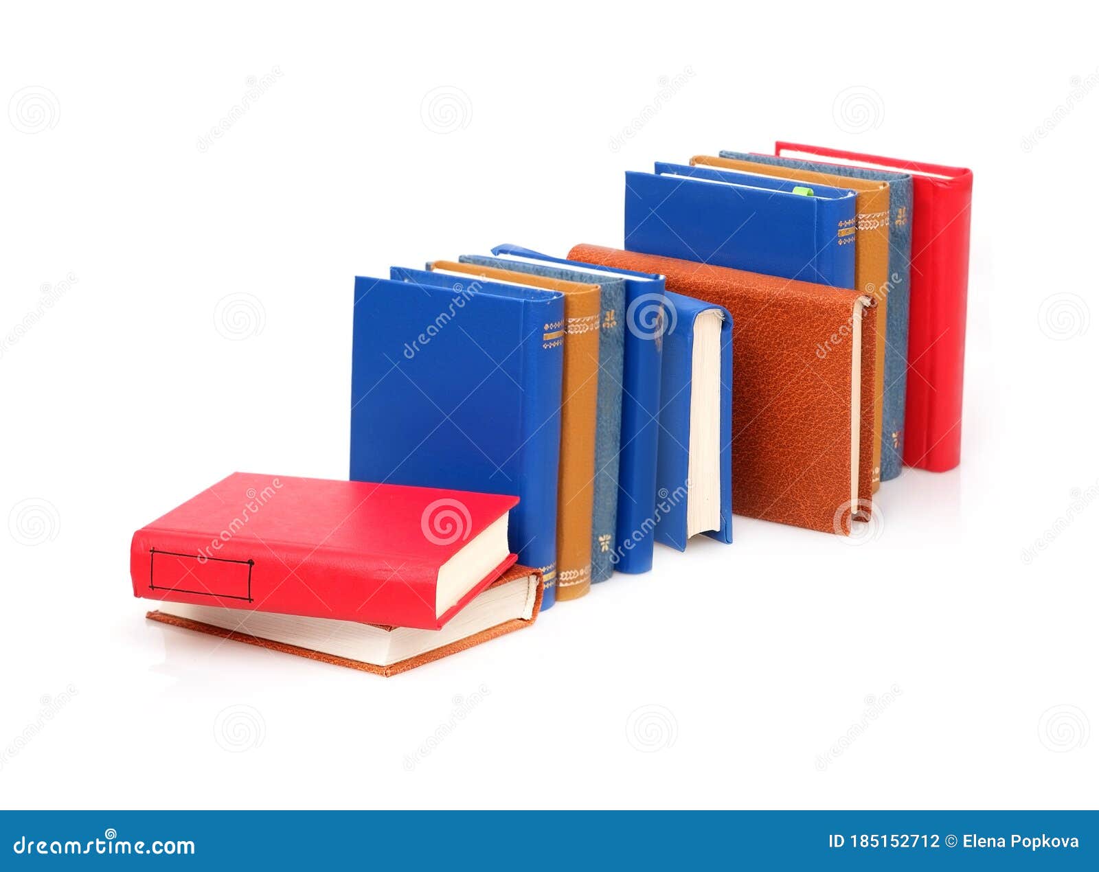 Stack of Books in Colour Covers with White Sheets Stock Photo - Image ...