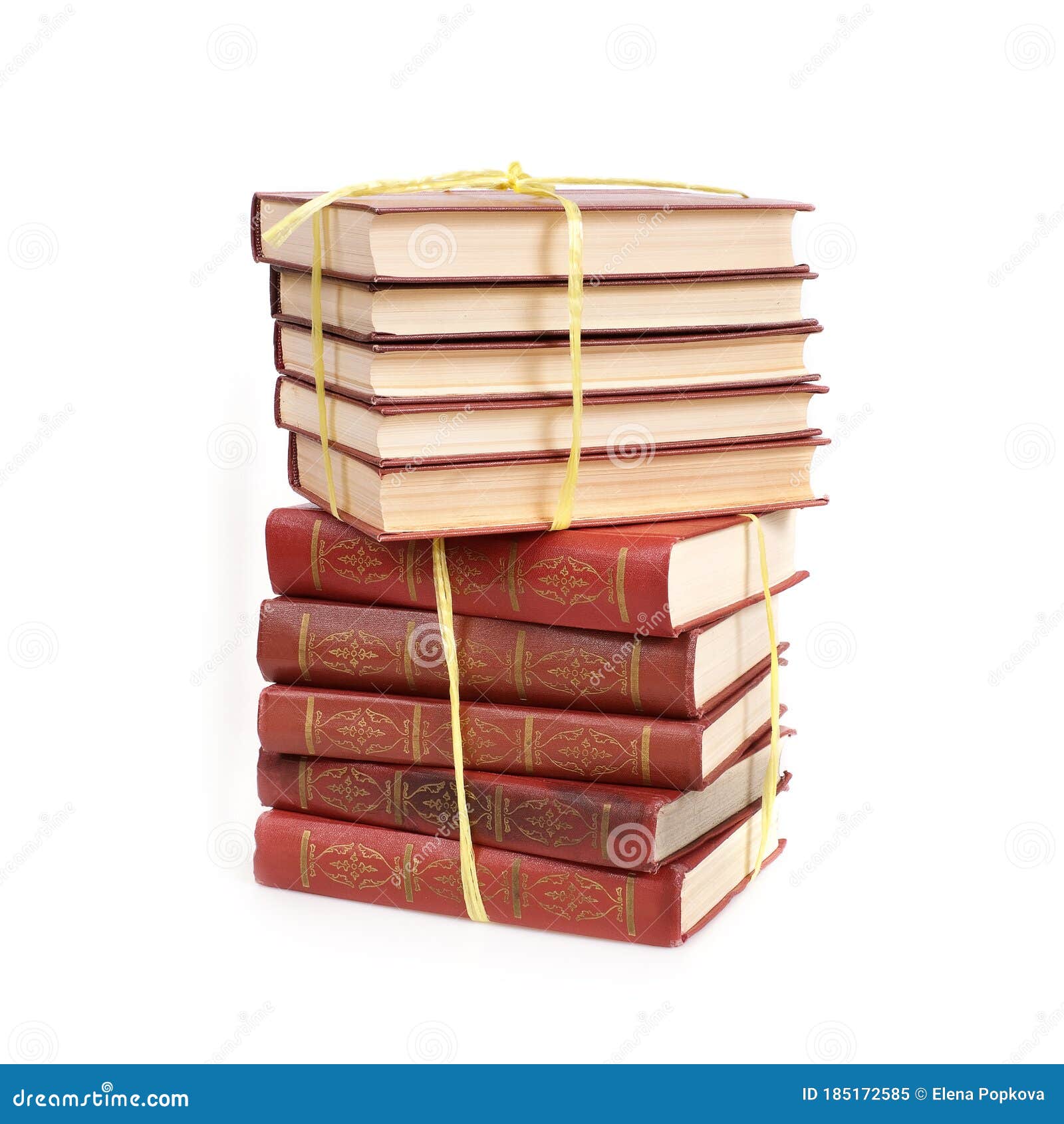 Stack of Books in Colour Covers with White Sheets Stock Image - Image ...