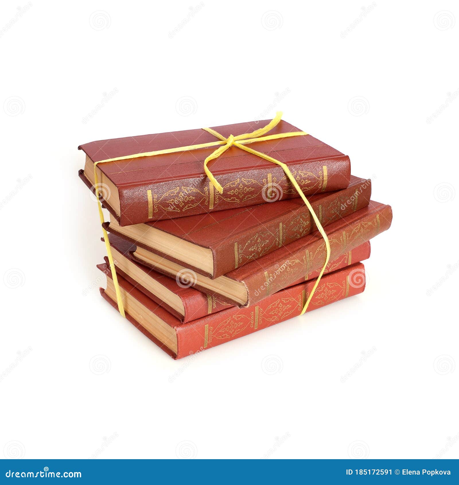 Stack of Books in Colour Covers with White Sheets Stock Image - Image ...