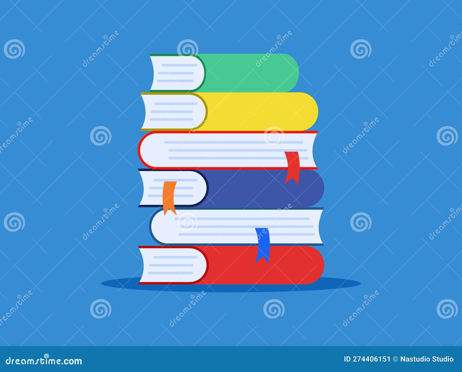Stack of Books. the Concept of Learning Stock Vector - Illustration of ...