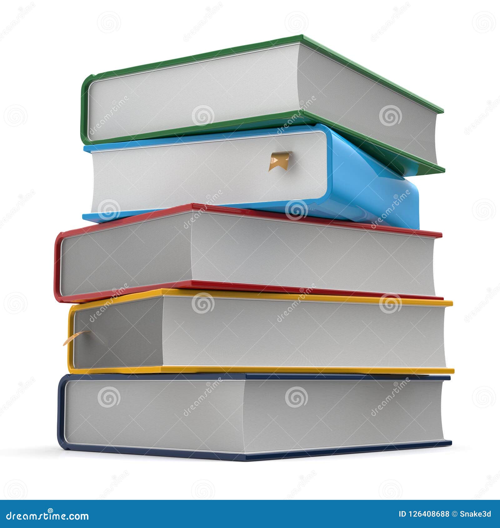 Stack of Books Covers Colorful Five Different Template Stock ...
