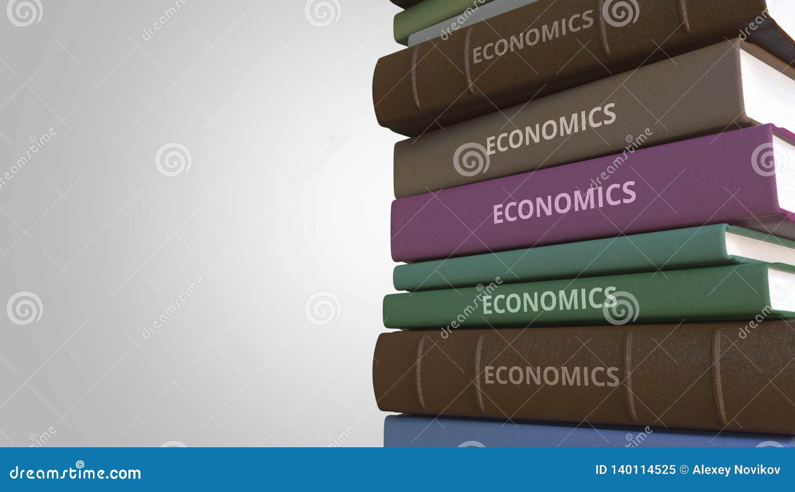 Book Cover with ECONOMICS Title, 3D Rendering Stock Illustration ...