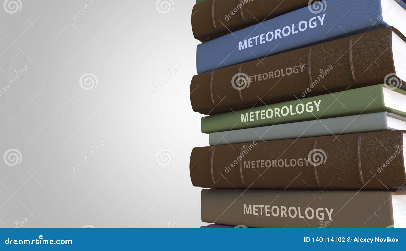 Book Cover with METEOROLOGY Title, 3D Rendering Stock Illustration ...